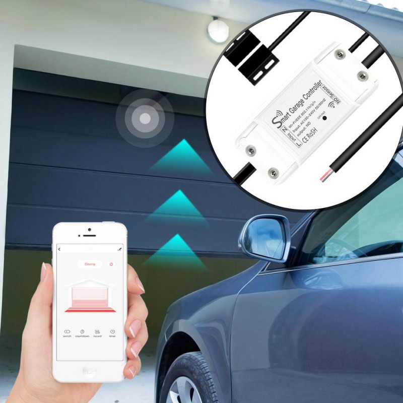 MS-102-US Smart Garage WiFi Relay con Sensor